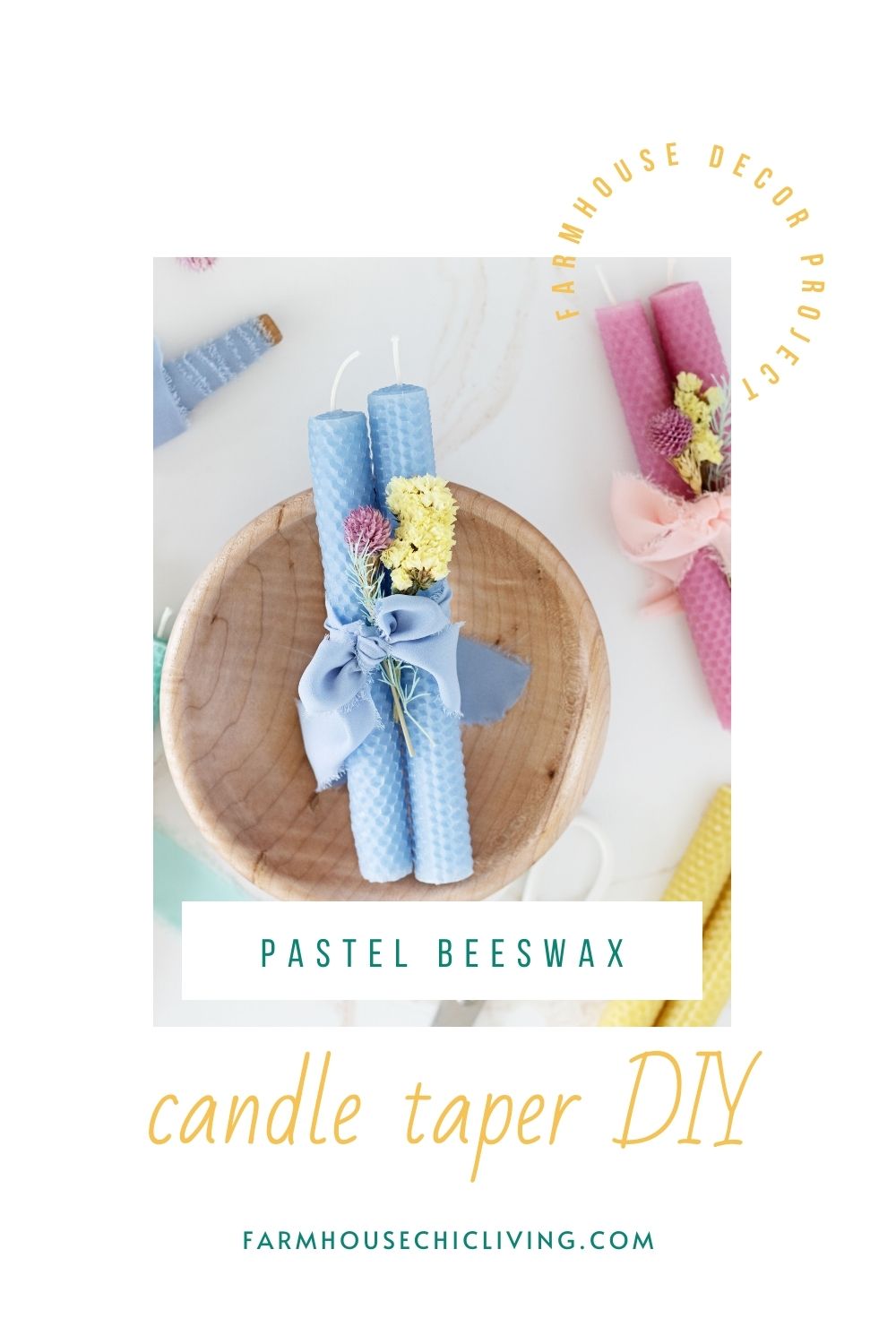 Pastel Beeswax Sheet Candles You Can Make