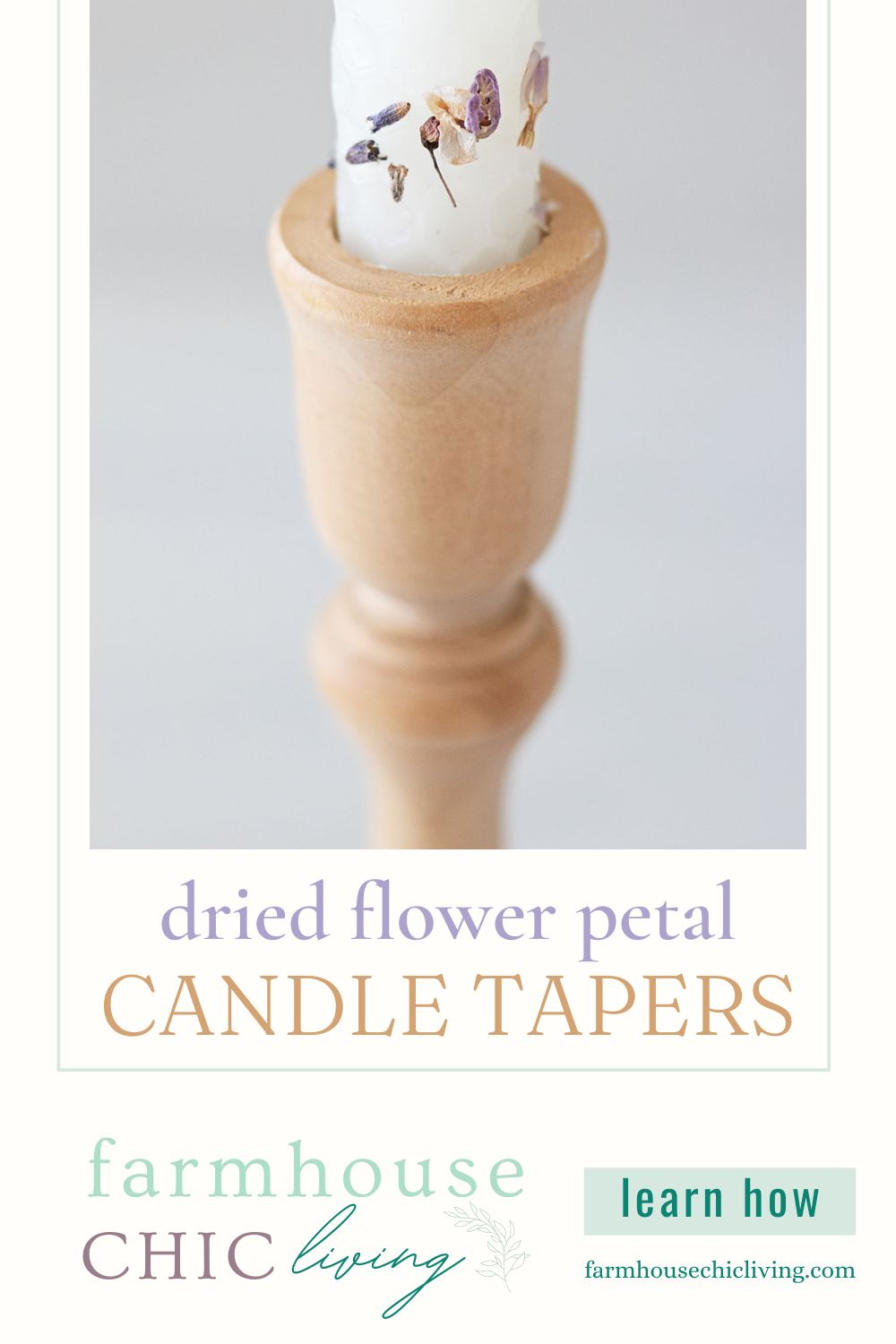 DIY Dried Flower Candle Tapers- Quick Dried Flower Craft